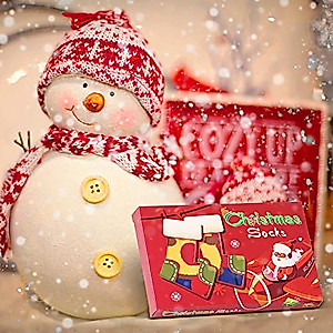 Funny Christmas Socks Box for Men Women Teen Boys Girls - Christmas Secret Santa Gifts Fun Novelty Funky Crazy Silly Cool Cute Santa Socks Xmas Gifts Stocking Stuffers