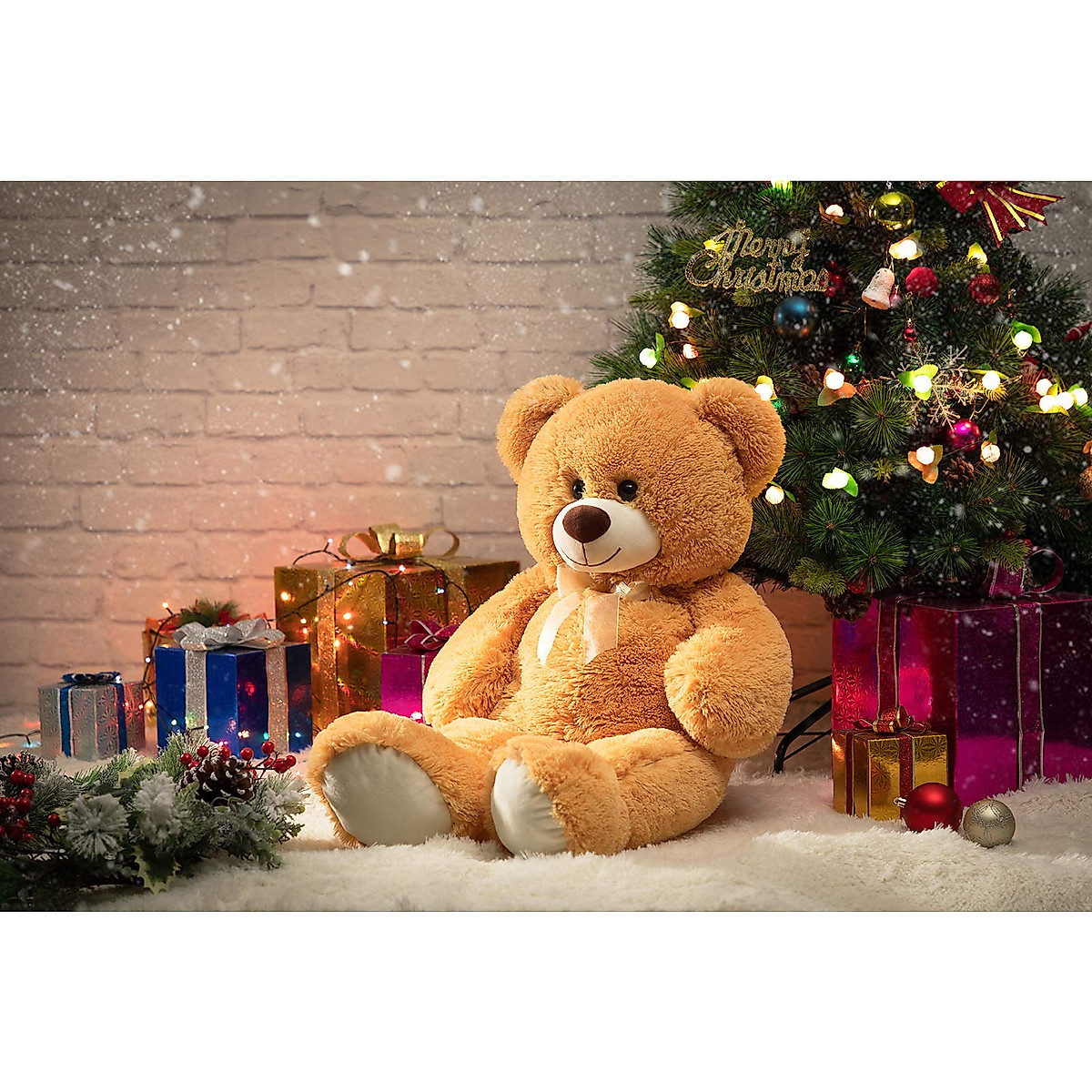 HollyHOME Teddy Bear Plush Giant Teddy Bears Stuffed Animals Teddy Bear Love 36 inch Tan