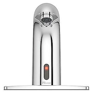 Pfister Electronic Touchless Motion Sensor Commercial Bathroom Sink Faucet, Single Hole, Polished Chrome Finish, LG42ELTC