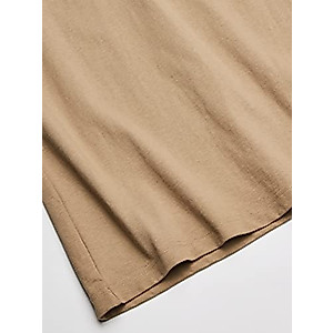 Dickies mens Heavyweight Crew Neck Short Sleeve Tee Henley Shirt, Desert Sand, Large US