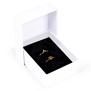 Sorority Shop Alpha Phi Stacking Ring Set - Adjustable Rings with 18k Gold Plating