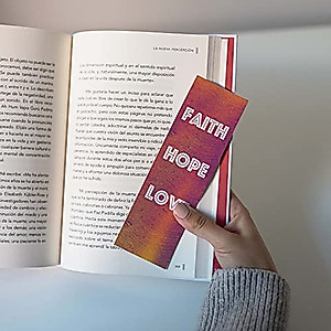 Faith Hope Love, 1 Corinthians 13:13, Bulk Pack of 25 Christian Bookmarks for Kids, Childrens Bible Verse Book Markers, Sunday School Prizes with Memory Verses, Scripture Gifts for Kids & Youth