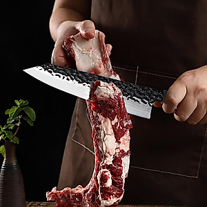 Dawdle Chef Knife 8 inch Sharp Professional Kitchen Knife High Carbon Stainless Steel Knife Butcher Knife Chef's Knife With Sheath Japanese Sushi Knife Cooking Knife For Men