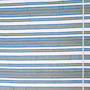 Rushnichok Tablecloth Decorative Ukrainian Ornament Country White Blue Yellow Trident 150x100 cm / 59" Wx40 L