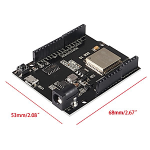DWEII 2 Pack ESP32 for Wemos D1 Mini for Arduino UNO R3 D1 R32 WiFi Wireless Bluetooth Development Board CH340 4M Flash with Micro USB for Arduino