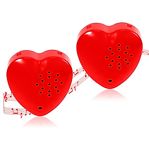 Civaner 2 Pack Voice Recorder for Stuffed Animal 20 Second Red Heart Voice Recorder Christmas Sound Recording Device Recordable for Plush Bears Toy