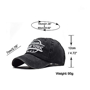 XibeiTrade New York Star Baseball Cap Men Women Casual Dad Hat (Wine Red)