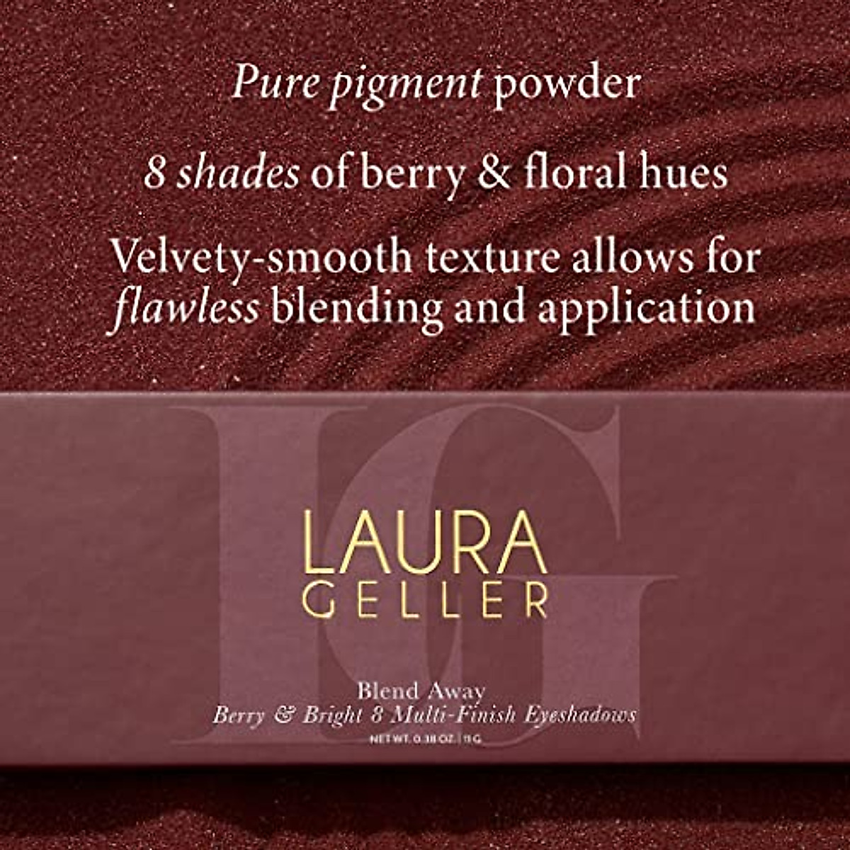 LAURA GELLER NEW YORK Blend Away Berry & Bright Eyeshadow Palette | 8 Pigmented Matte and Shimmer Eyeshadows