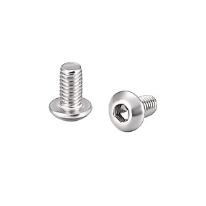 uxcell M3x6mm Machine Screws Hex Socket Round Head Screw 304 Stainless Steel Fasteners Bolts 100pcs