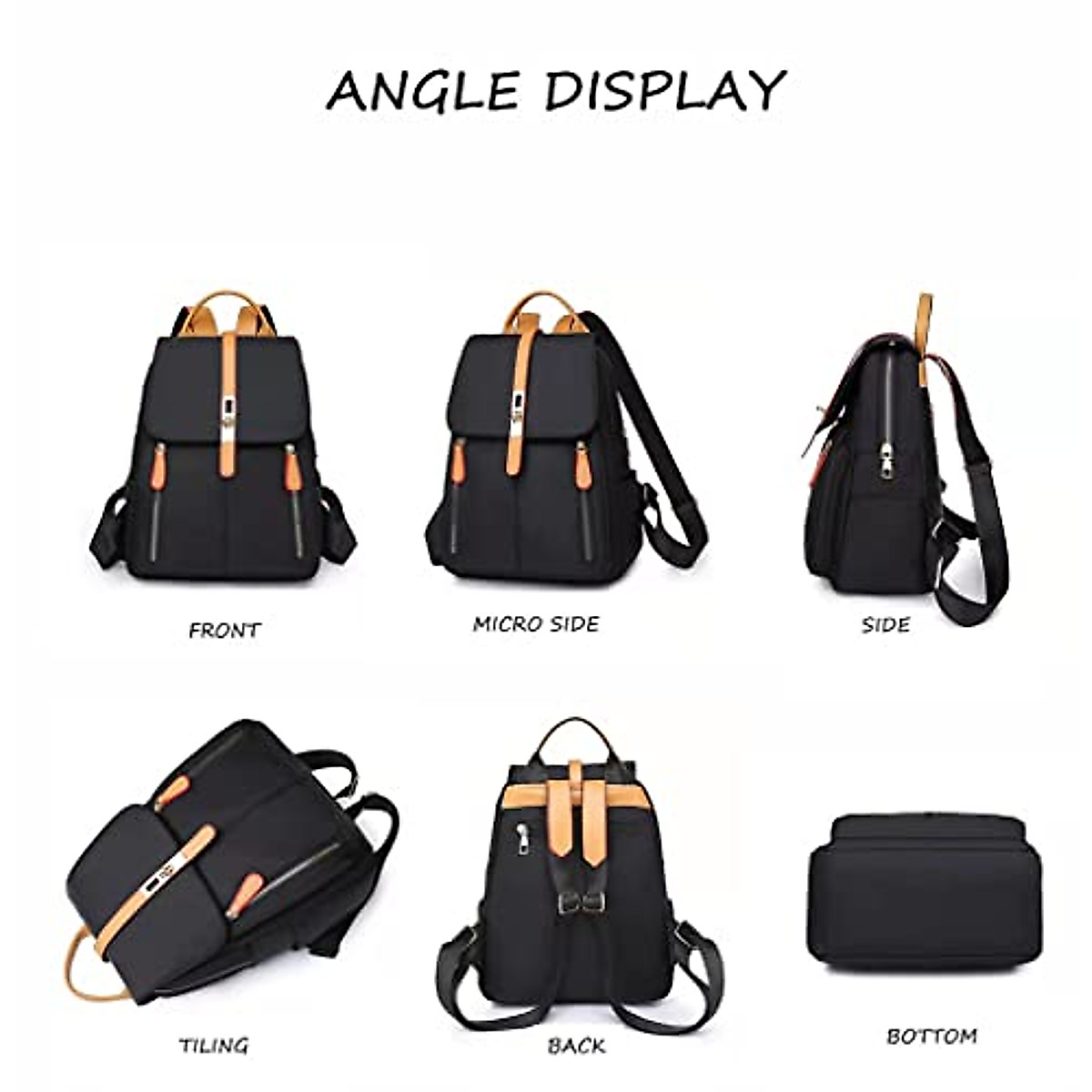 Women Backpack Purse Waterproof Nylon Anti-theft Rucksack Lightweight Shoulder Bag Travel Bag Handbag student bag Satchel Bag