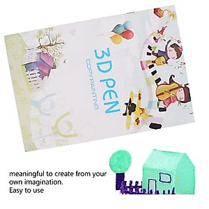 soobu 3D Pen Paper Stencils, 40 Patterns Portable Size 3D Printer Drawing Paper Easy to Use for Teamwork