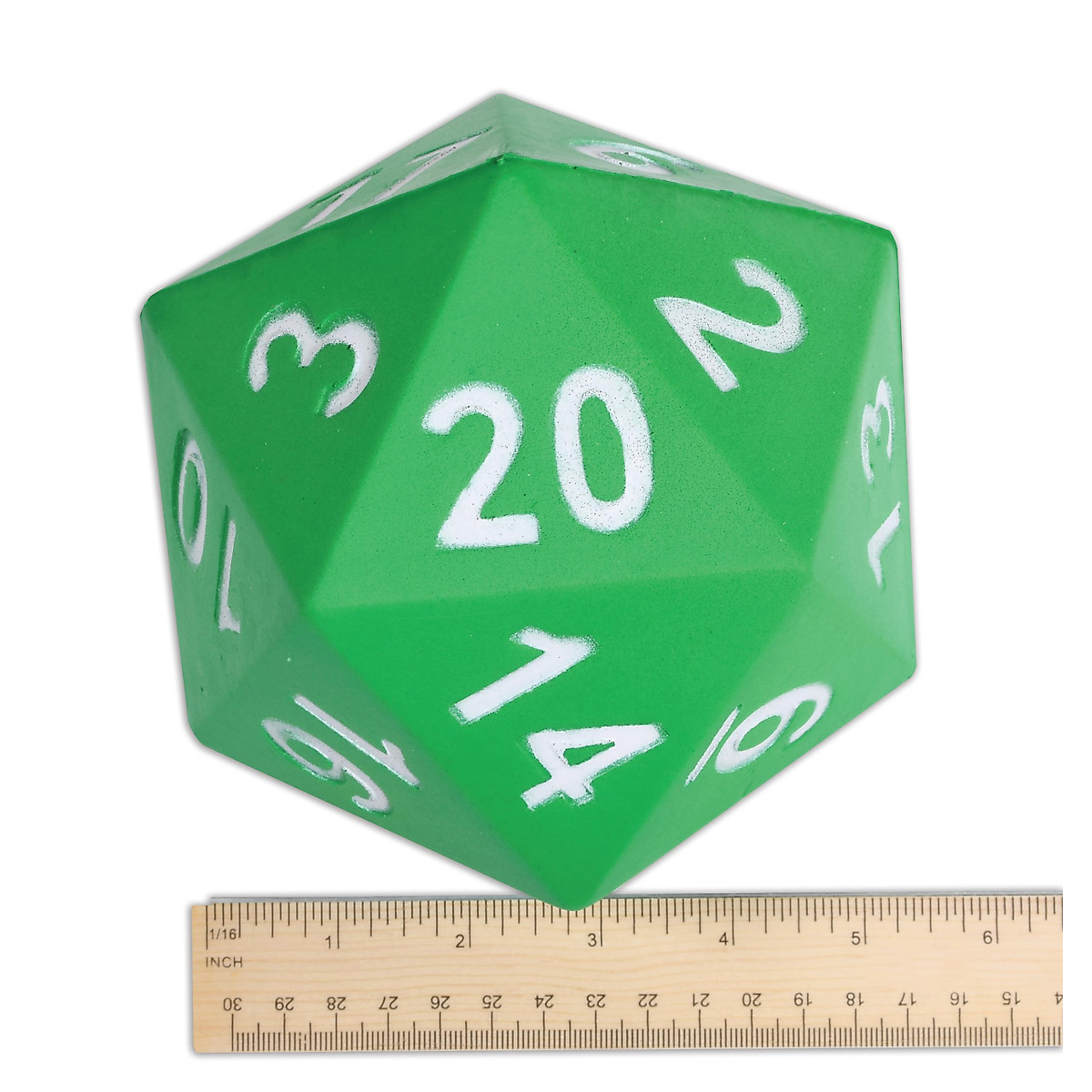 Learning Advantage Jumbo Polyhedra Die - 20 Sides - Large, Foam Dice for Games - Teach Numbers, Probability, Addition and Subtraction