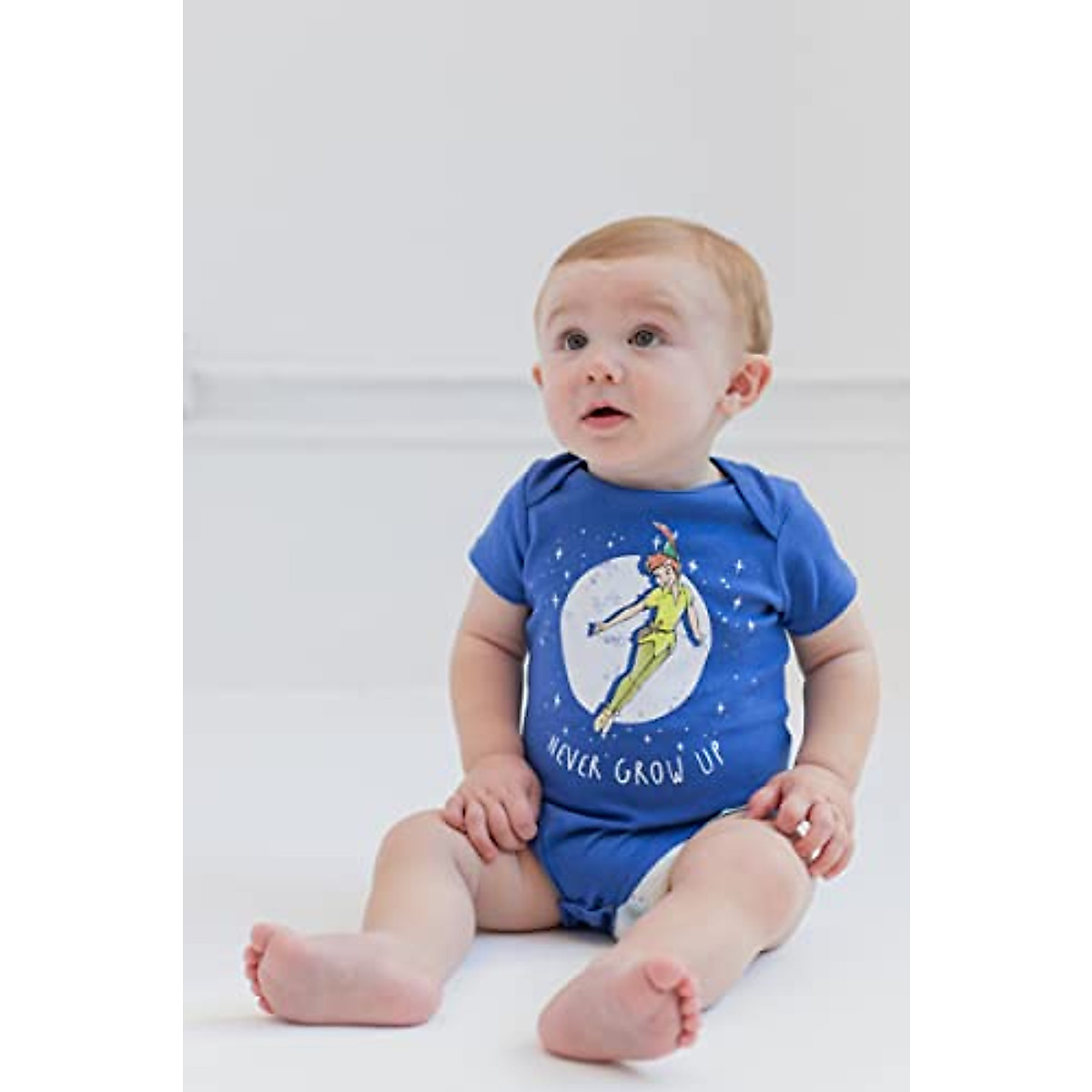 Disney Classics 101 Dalmatians Dumbo Peter Pan Pinocchio Baby Boys 5 Pack Bodysuit 3-6 Months