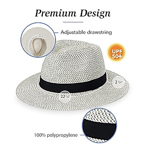Wallaroo Hat Company Women’s Charlie Sun Hat – UPF 50+, Adjustable, Packable, Ready for Adventure, Designed in Australia, Ivory/Black