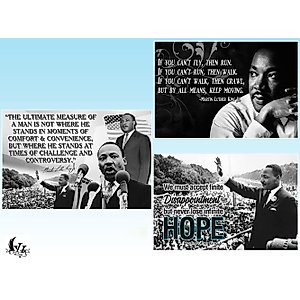 Black History Month Posters 3 PACK MLK Martin Luther King Jr Poster Posters Classroom Posters Growth Mindset Teacher Decorations Wall Art African American Art Black Art Wall Art PP02