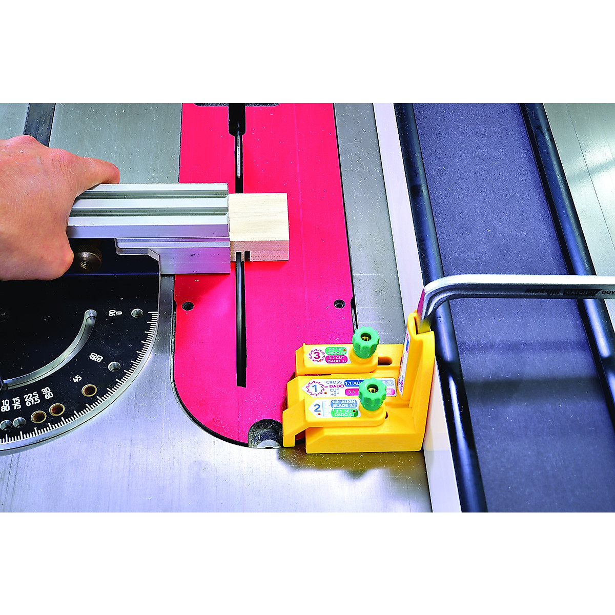 MICROJIG GRR-RIPPER MF-1004 Match Fit Dado Stop Pro, Yellow