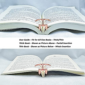 Anchor Book Page Holder Bookmark, Hands Free Reading Book Opener, Hold Books Open Tool, Classic Reading Accessories for Men Women Book Lovers, Elegant Rose Gold