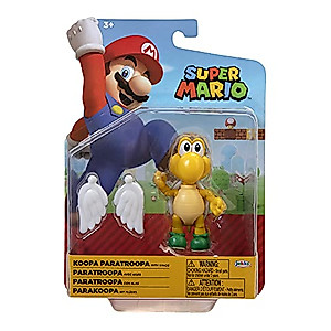 Super Mario Action Figure 4 Inch Green para Koopa Troopa Collectible Toy with Wings Accessory