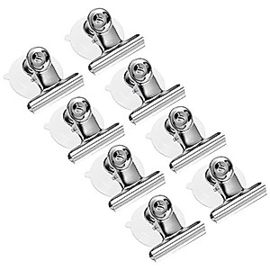 YARNOW 8 Pcs Suction Cup Clip Display Business Cards Holder Stand Clear Clamps Hanging Home Office Accessories