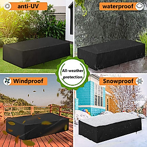 PDSYCB Rectangular Outdoor Furniture Covers Waterproof 95''L x 55''W x 35''H/240x140x90cm, Patio Furniture Set Cover, Heavy Duty Outdoor Table Chair Sofa Covers, Protect Your Outdoor Furniture