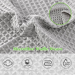 CAFEMASY Microfiber Barista Towels, 4pcs Set - Absorbent Cleaning Cloths with Hook for Espresso Machine, Steam Wand, Coffee Bar Counter