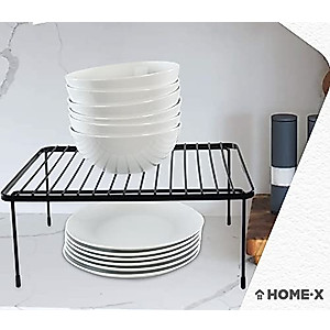 HOME-X Metal Freezer, Pantry, or Cabinet Shelf, Great Space Saver for Organizing Cupboards or Refrigerators, Extra Shelf for Cabinets