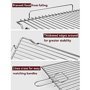 Cooling Rack for Baking and Cooking, Stainless Steel Wire Baking Oven Rack, Sturdy Oven Safe Baking Rack, 17.7"L*14.17"W Fits Chicken Wing, Jelly Roll, Cookies (Compatible with Dalxo Wall Oven)