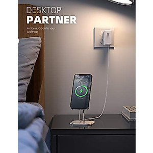 Lamicall Phone Stand for MagSafe Charger - Adjustable Aluminum Charging Holder Dock Cradle for Desk 360° Rotation, Compatible with Apple iPhone 14 Plus 13 12 Mini, Pro, Pro Max[MagSafe Not Included]