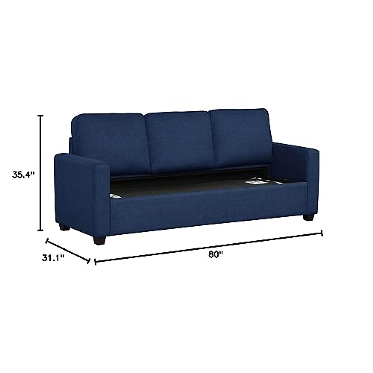 Lifestyle Solutions Dayton Sofa Bed, Navy Blue