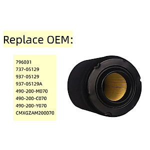 Arpisziv Air Filter 737-05129 Oil Filter 951-12690 Kit Fit For MTD C-Cadet T-Bilt Craftsman 382cc OHV Engines Lawn Mower