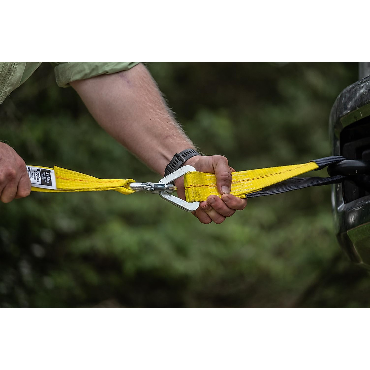 Keeper – 2” x 24” Premium Axle Tie Down Strap with D Rings - 3,333 lbs. Working Load Limit and 10,000 lbs. Break Strength