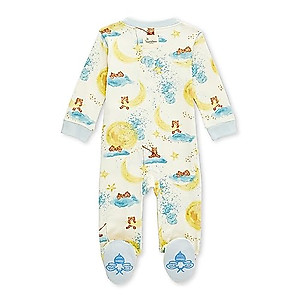 Burt's Bees Baby Sleep and Play PJs, 100% Organic Cotton One-Piece Zip Front Romper Jumpsuit Pajamas