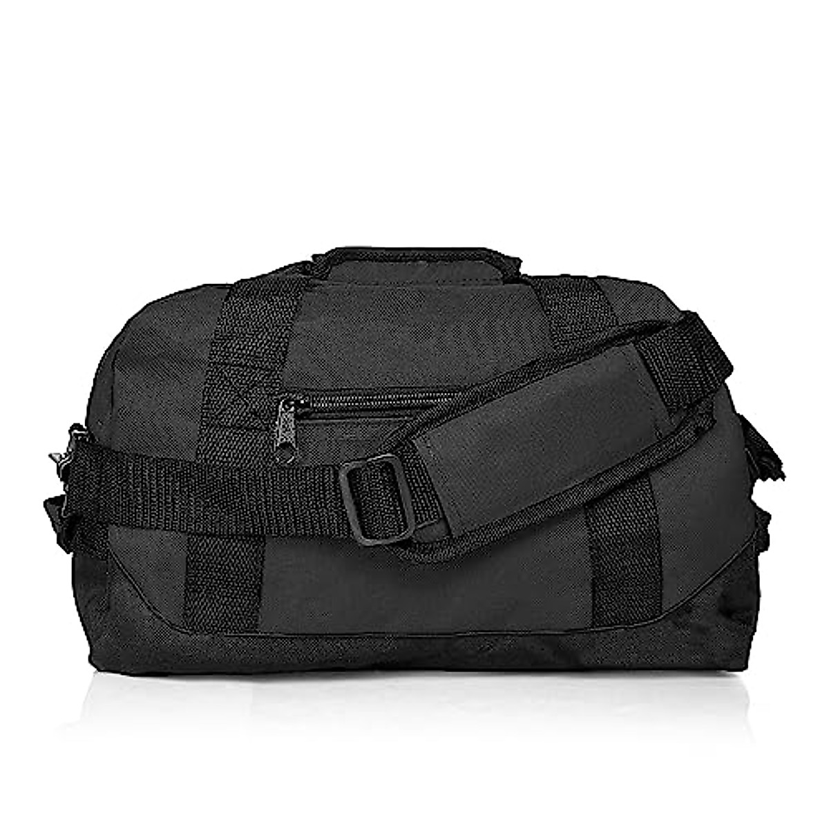 Dalix 14" Small Duffle Bag Two Toned Gym Travel Bag in Black