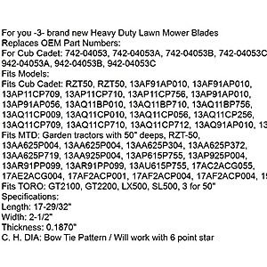 3PK Blade for 742-04053 742-04053A 742-04053B 942-04053A