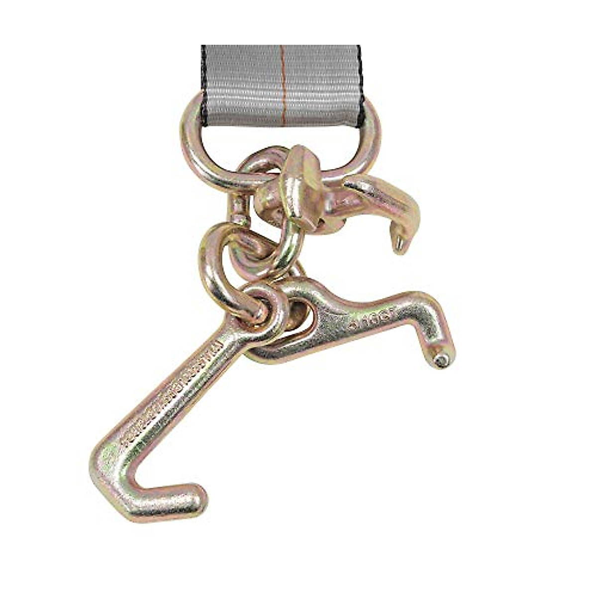 Mytee Products Tow Straps V Bridle 3" x 24" w/ RTJ Cluster Hooks 5400 lbs Working Load | Recovery V Strap for Wrecker, Rollback, Car Hauler