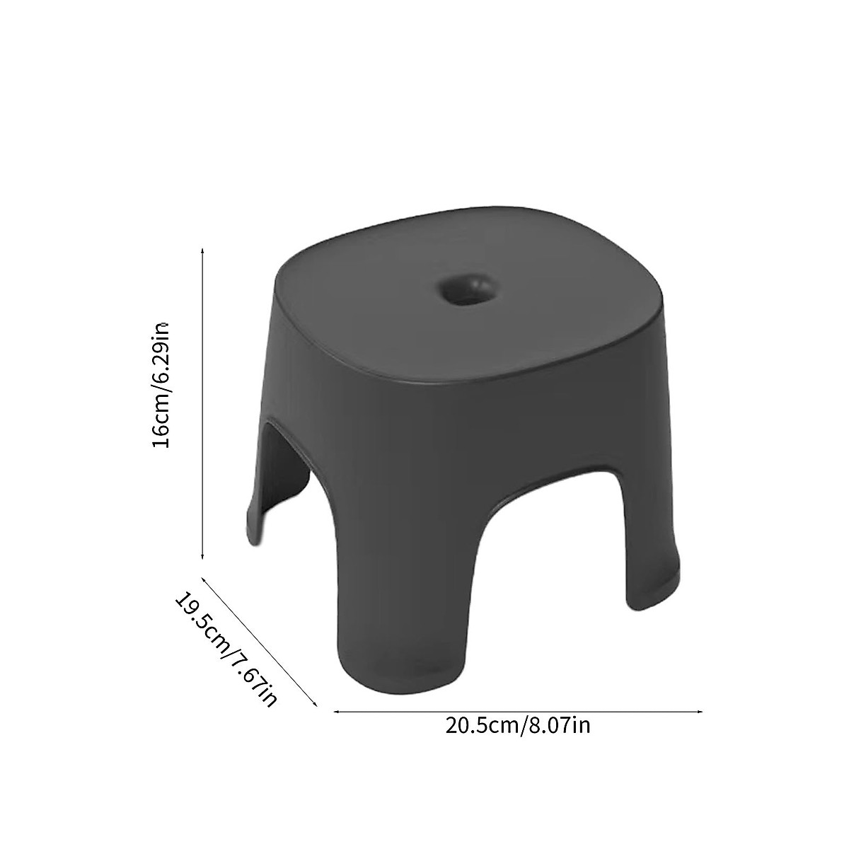 Plastic Mini Stool for Home Portable Sitting Stool Thickened Small Stool Short Stool for Living Room Bathroom Shoe Changing Sturdy and Party Chairs Camping Stool Camp Stool Fishing Foot Stool (Black)