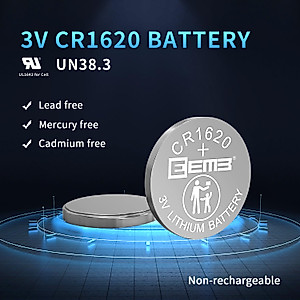 EEMB CR1620 Battery 5 Pack CR1620 3V Lithium Battery Button Coin Cell Batteries 1620 Battery 70mAh ECR1620, DL1620 for Watch, Key Fob, Calculator, Mobile Game, Toys