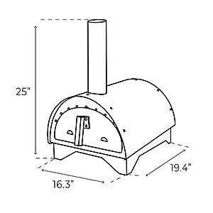Cru Ovens Model 30 Outdoor Stainless Steel Portable Wood-Fired Pizza Oven, Pizza Peel + Embers Rake Included, Made in Portugal