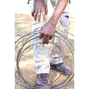 JIM GREEN Freedom Bracelet-Collected Snares are Reworked into a Handmade Symbol of Hope Forming our Handcrafted Bangle Cuff with Authentic Craftsmanship in every Wristband (Black, Adjustable)