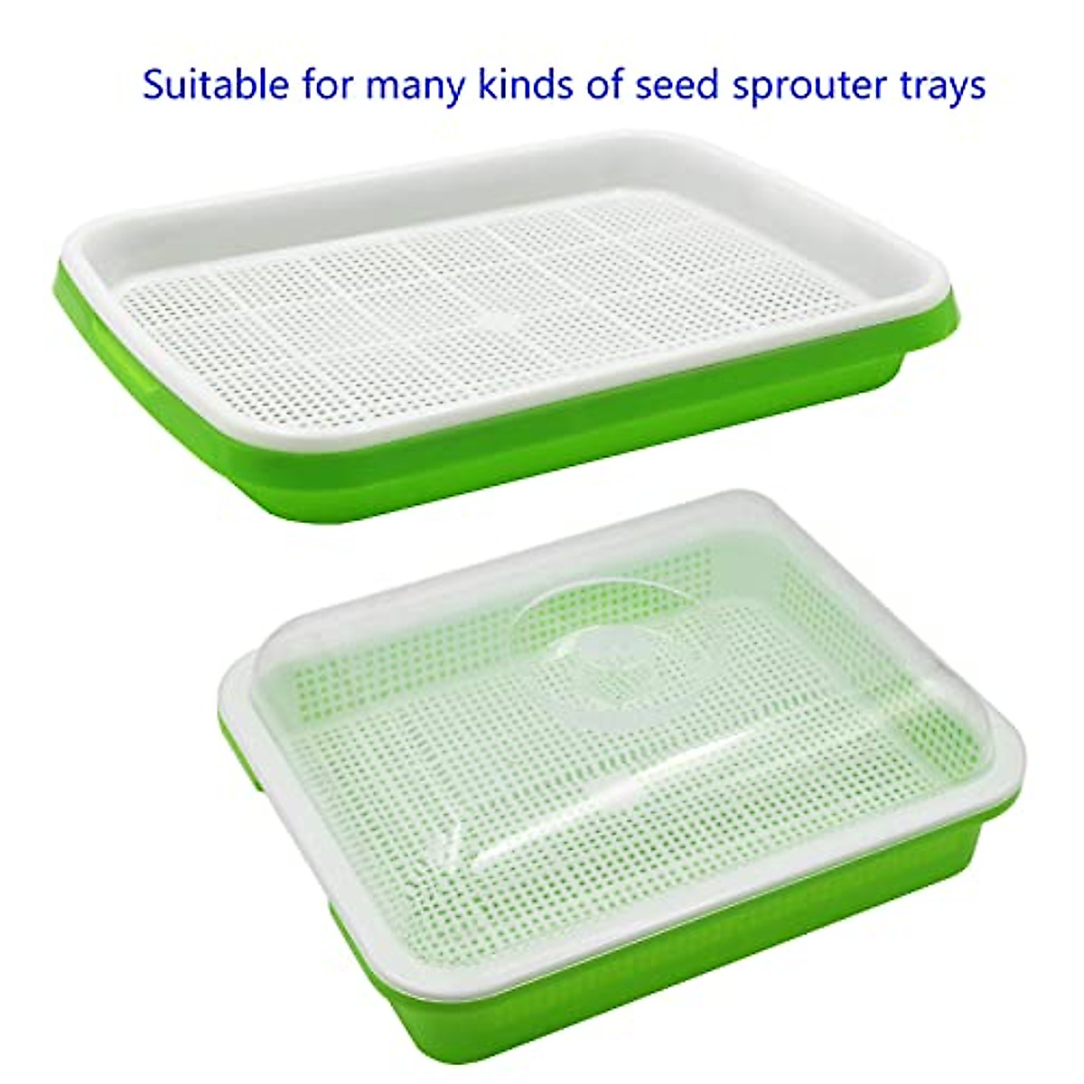 JMESTOHP 3 Layers Seed Sprouting Kit for Seed Sprouter Tray BPA Free for Alfalfa Sprouts Wheatgrass Grower Sprouting, Stainless Steel Shelf for Seed Sprouting Tray