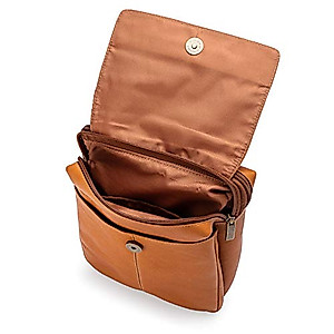 Le Donne Leather Arcity Unisex Sling Pack With Adjustable Strap, 7” x 10” x 4” (Tan)
