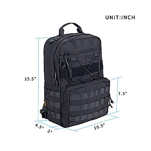 EXCELLENT ELITE SPANKER Outdoor Hydration Backpack Bundle Packs Water Bladder Carrier for 3L Water Bladder(Black)