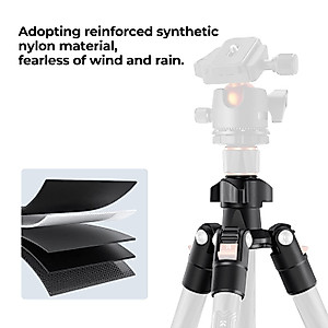 K&F Concept 64 inch/163cm Carbon Fiber Camera Tripod,Lightweight Travel Tripod with 36mm Metal Ball Head Load Capacity 8kg/17.6lbs,Quick Release Plate,for DSLR Cameras Indoor Outdoor Use K254C2+BH-36L