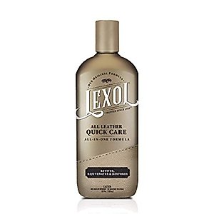 Lexol All Leather Care Fast Acting All-in-One Formula, Use on Furniture, Car Interior, Shoes, Handbags, 16.9 Oz