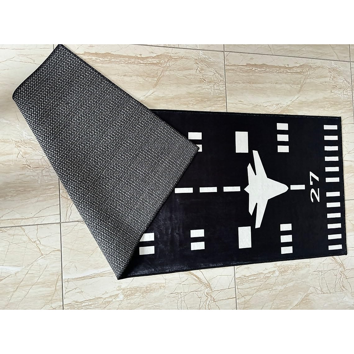 Runway Rug,Track Rug,Aircraft Rug,Aviation Carpet,Airport Rug,Plane Rug,Runway Area Rug,Floor Area Rug,Racing Track Rug,Road Pattern Rugs RM1206.0 60x100Cm//23x39 inch