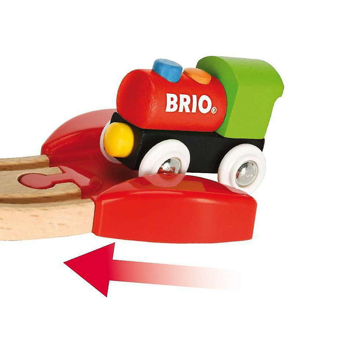 BRIO My First Railway - 33727 Beginner Pack | Engaging Wooden Toy Train Set for Toddlers Age 18 Months and Up | FSC-Certified Materials | Compatible with All My First Railway and BRIO World Toys