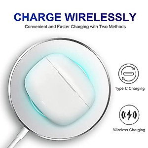 TUOTUER Air Pods 3rd Generation, 5.3 Wireless Earbuds with Lightning Charge Case, Bluetooth Headphones Noise Canceling Up to 30 Hours of Battery Life, IPX5 Waterproof Earphones for iPhone/Android