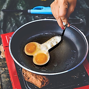 Mokylor 2 Pcs Funny Egg Fryer, Fried Egg Cooking Rings, Non-Stick Stainless Steel Kitchen Egg Fried Mould with Handle, Breakfast Cooking DIY Tool For Omelet Muffin Pancake Sandwich