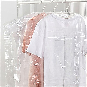 ANCOUS 20Pcs Dry Cleaner Bags Plastic Clear Can be Hung Transparent Clothing Dust Cover