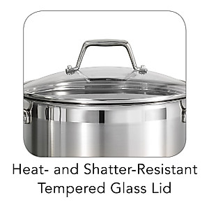 Tramontina Lock & Drain Pasta Cooker Pot with Strainer Lid 18/8 Stainless Steel 8 Qt, 80120/509DS